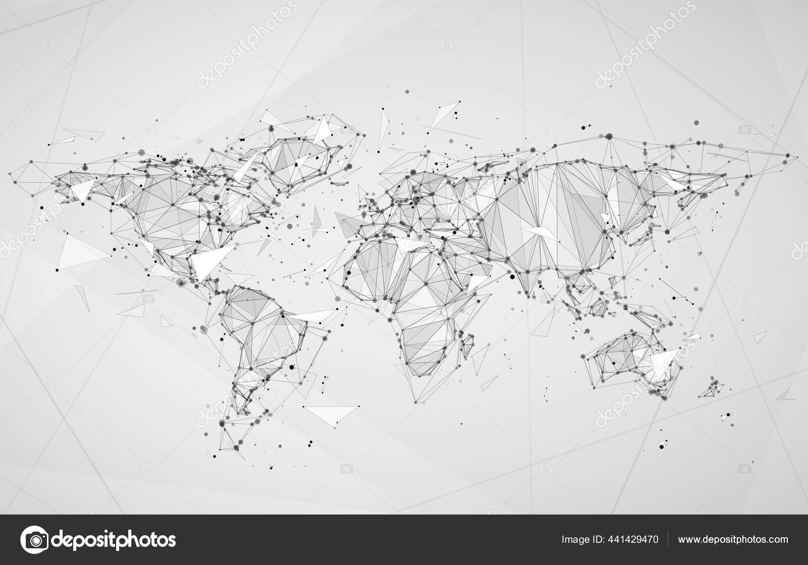 Vector Planet Earth Color Background Skeleton Triangular Segments Stock ...