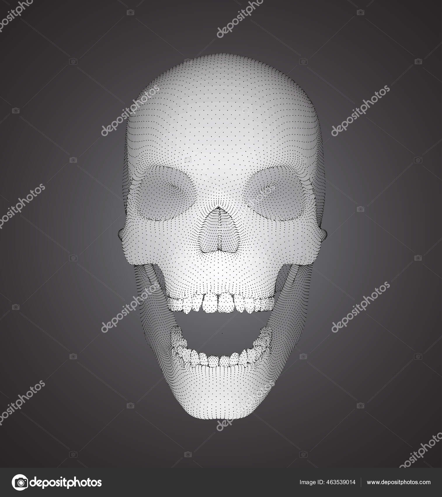 Vectorial Set Human Skulls Square Triangular Polygons Stock Vector ...