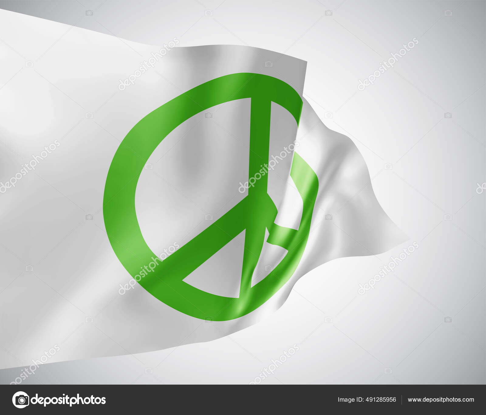 Pacifism Vector Flag Isolated White Background Stock Vector by ...