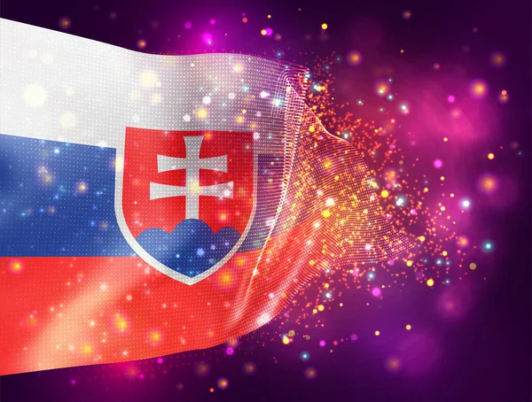 Slovakia Vector Flag Green Background Polygons Data Numbers Stock ...