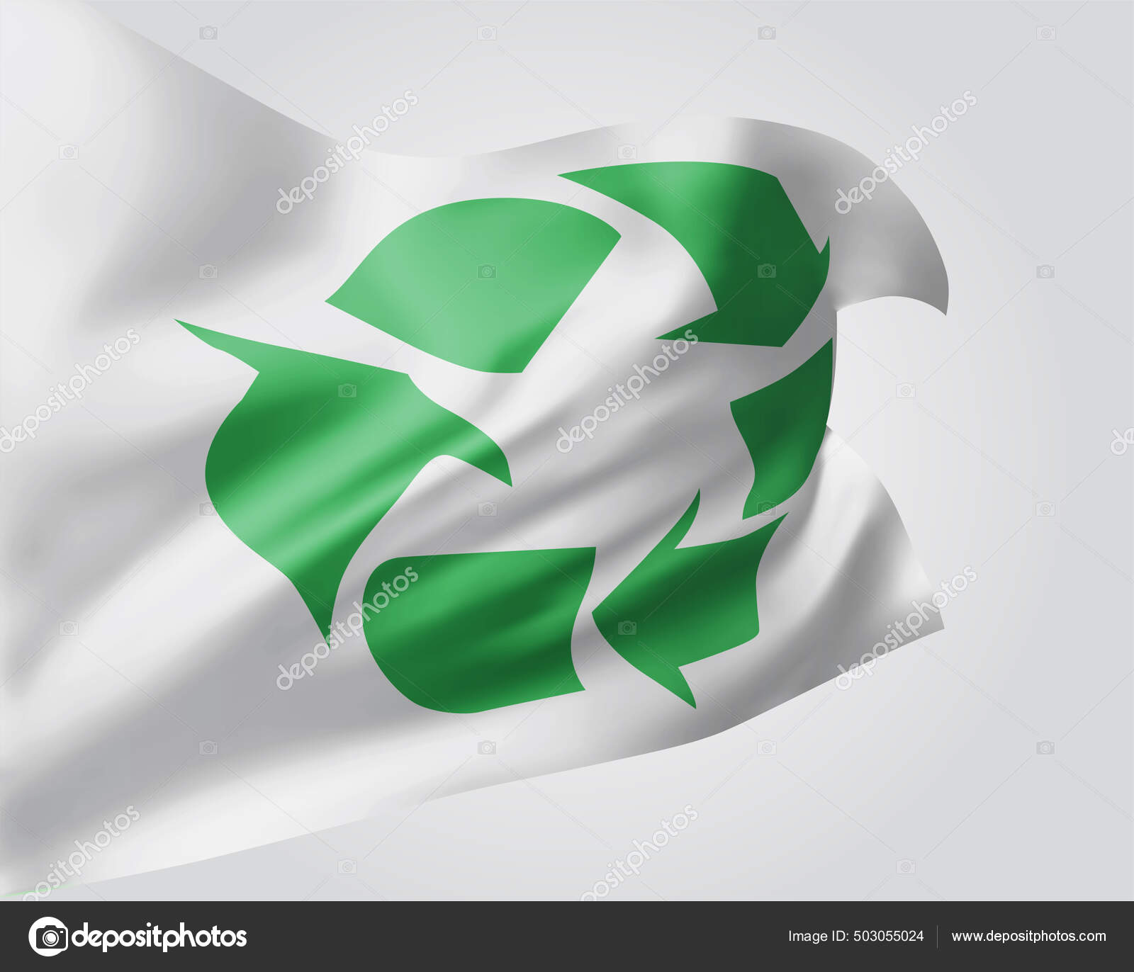 Signo Reciclaje Residuos Vector Bandera Aislada Sobre Fondo Blanco ...