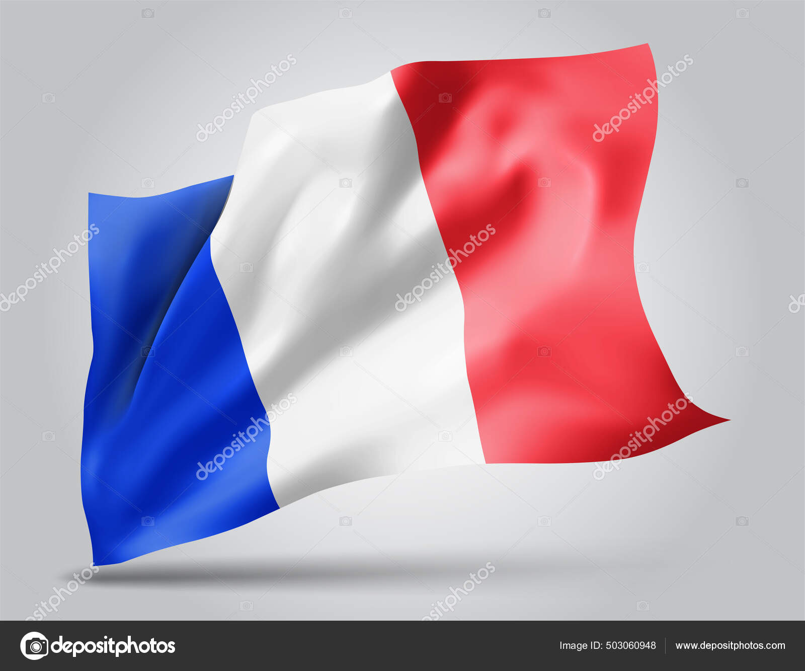 Francia Vector Bandera Aislada Sobre Fondo Blanco Vector de stock ...