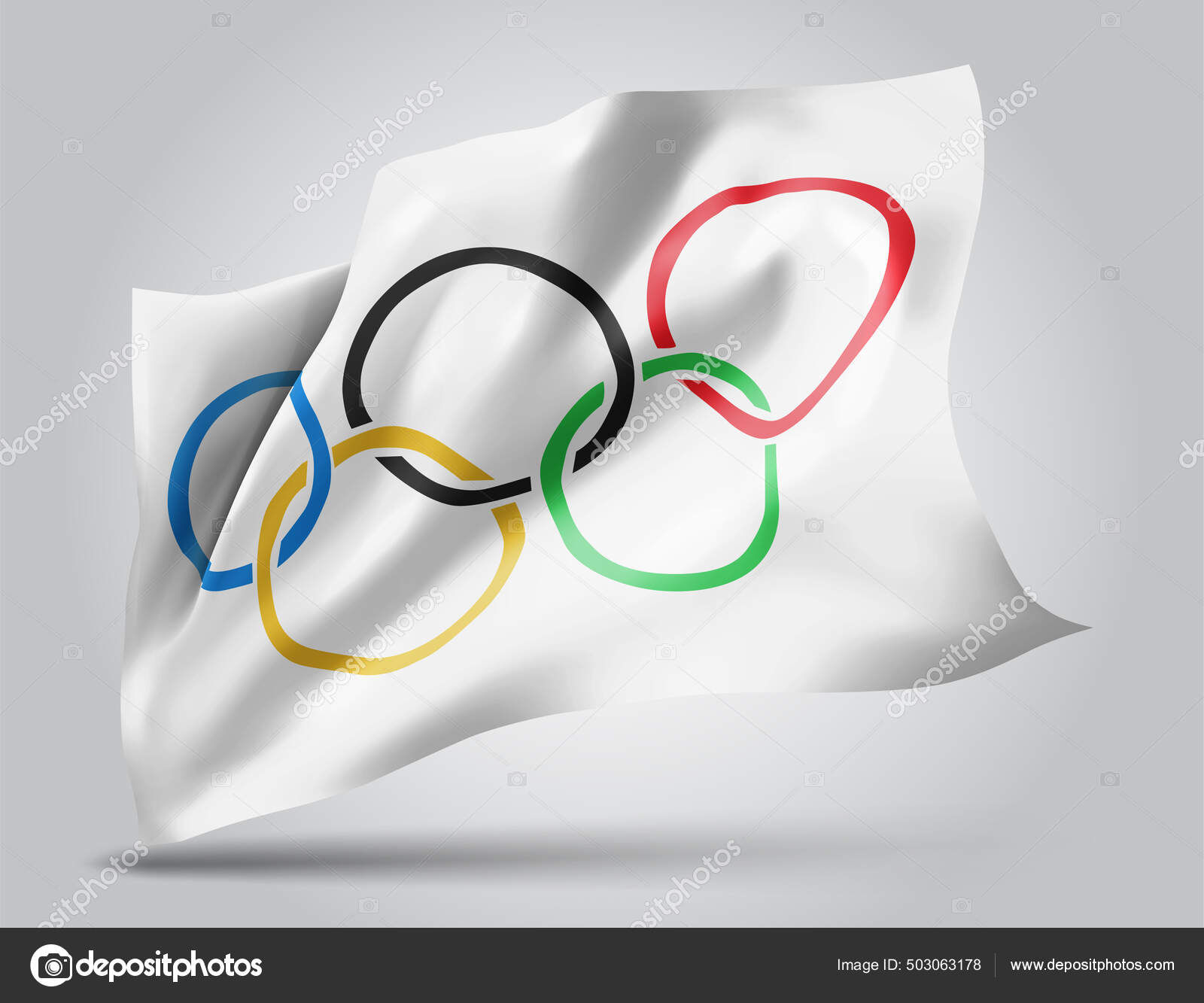 Juegos Olímpicos Vector Bandera Aislada Sobre Fondo Blanco Vector de stock por ©coffeemill 503063178