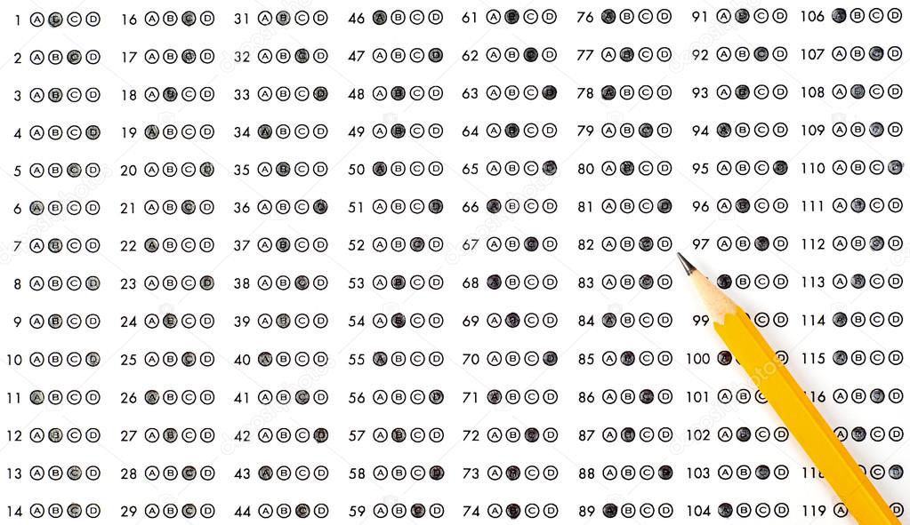 Multiple Choice Bubble Sheet