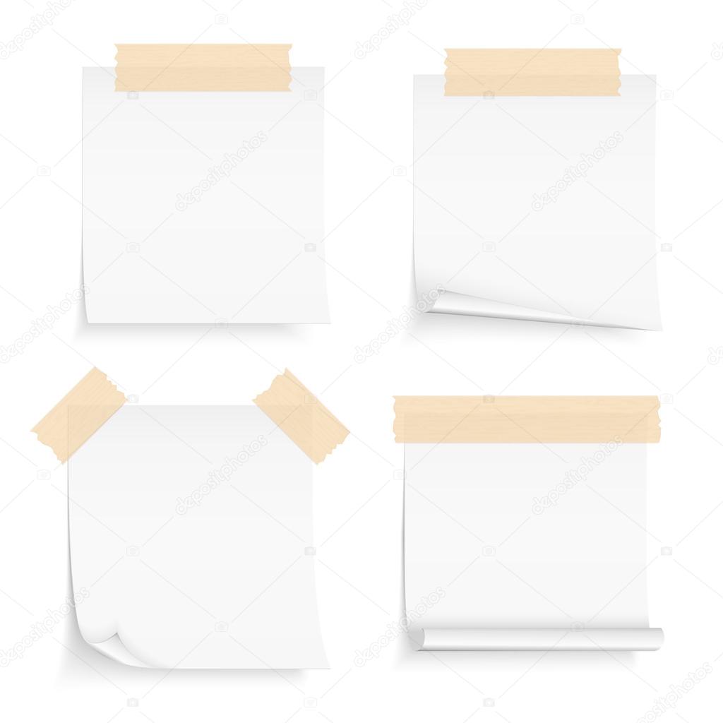 Paper with Tape Stock Vector Image by ©human_306 #110570992