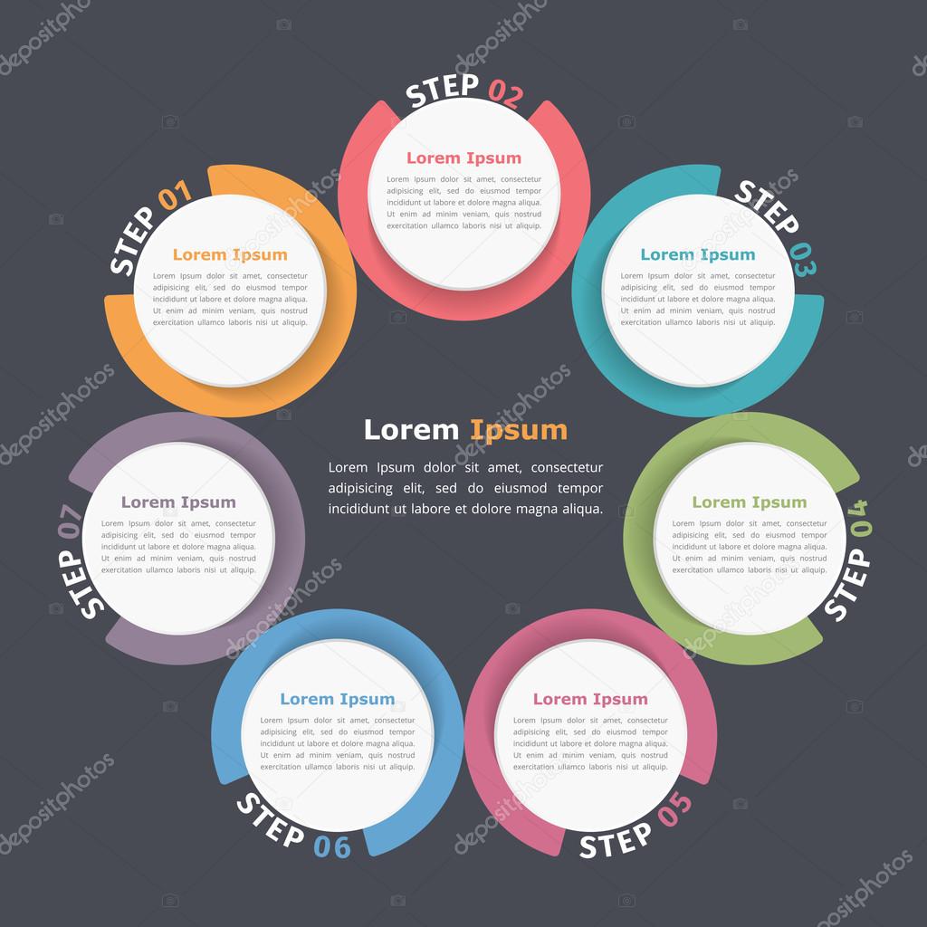 Circle Diagram Seven Elements — Stock Vector © human_306 #123699020 Circle Diagram Seven Elements — Stock Vector © human_306 #123699020