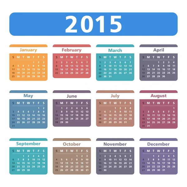 2015 calendar Vector Art Stock Images | Depositphotos