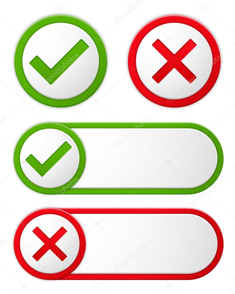 Comprobar y cruzar símbolos Vector de Stock de ©human_306 55146917