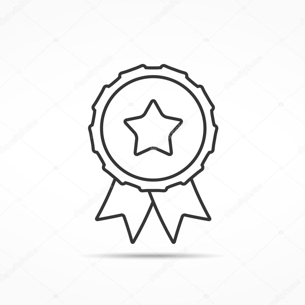 Medal Line Icon Stock Vector by ©human_306 89084950