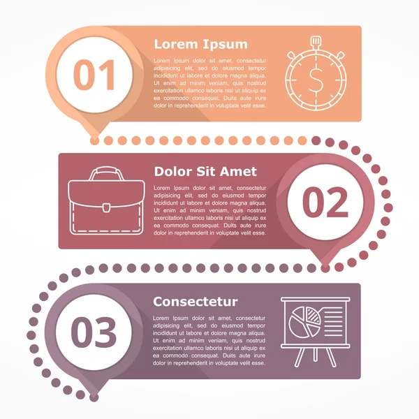 Three Steps Diagram Stock Vector Image by ©human_306 #90852136