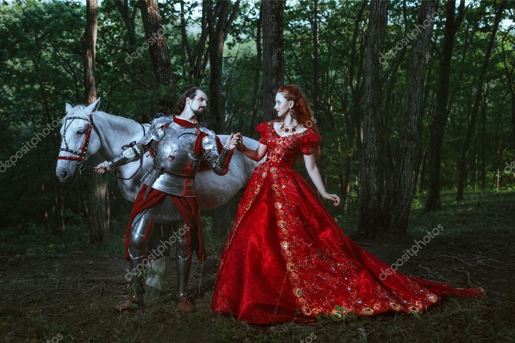 Medieval knight with lady — Stock Photo © Fotolit2 #98568024