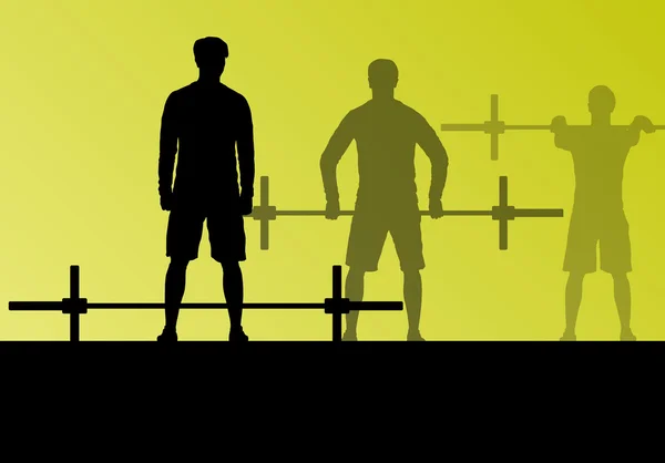 Crossfit training with weights vector background concept Stock Vector ...