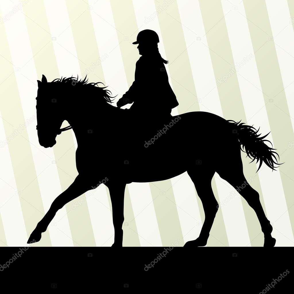 Horse riding vector background freedom Stock Vector by ©k3studija 71426439