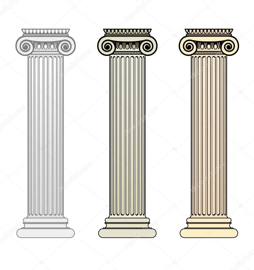 Ionic Column Stock Vector by ©Fenton 59369463 Ionic Column Stock Vector by ©Fenton 59369463