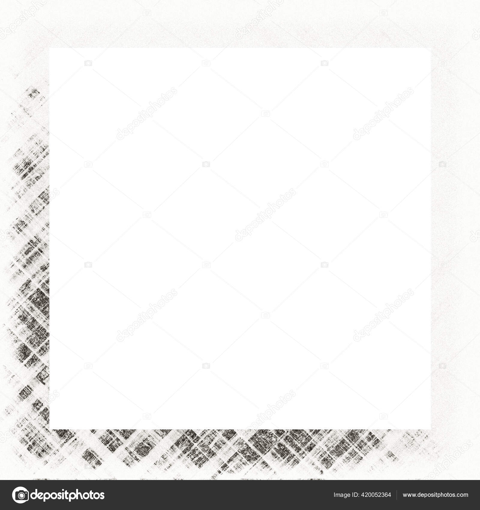 Grunge Frame Scratch Watercolor Effects Black White Texture Copy Space ...
