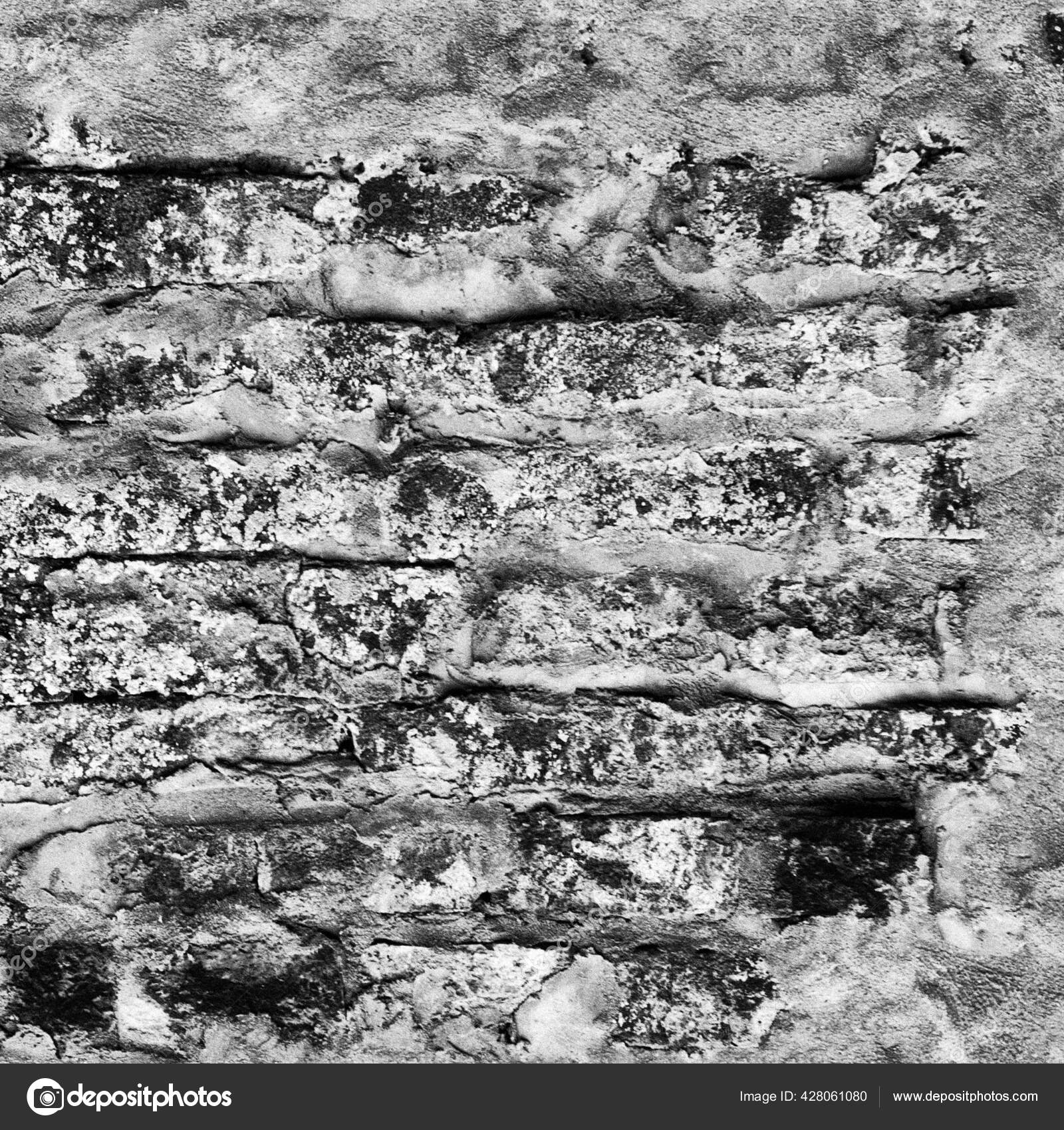 Black White Grunge Stone Wall Texture — Stock Photo © Toluk #428061080