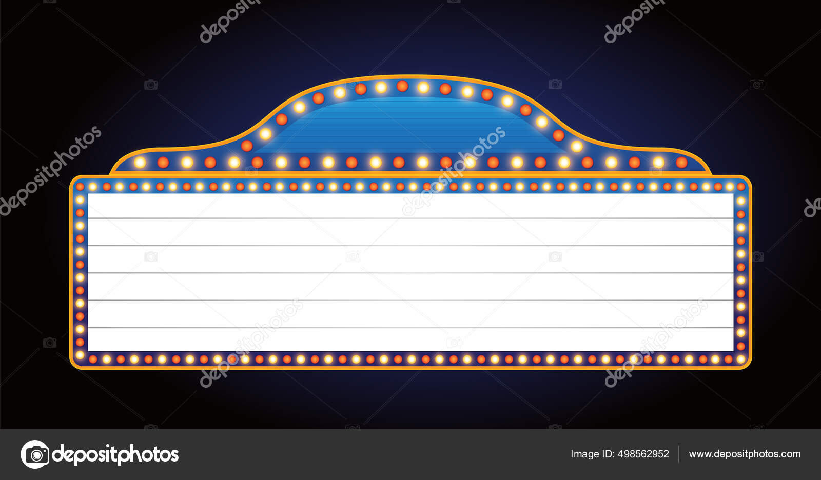 Copyspace vector theater sign banner Stock Vector Image by ©hugolacasse ...