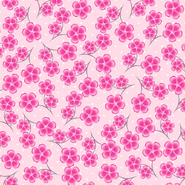 Pink seamless floral pattern — Stock Vector © OlgaDrozd #4650997