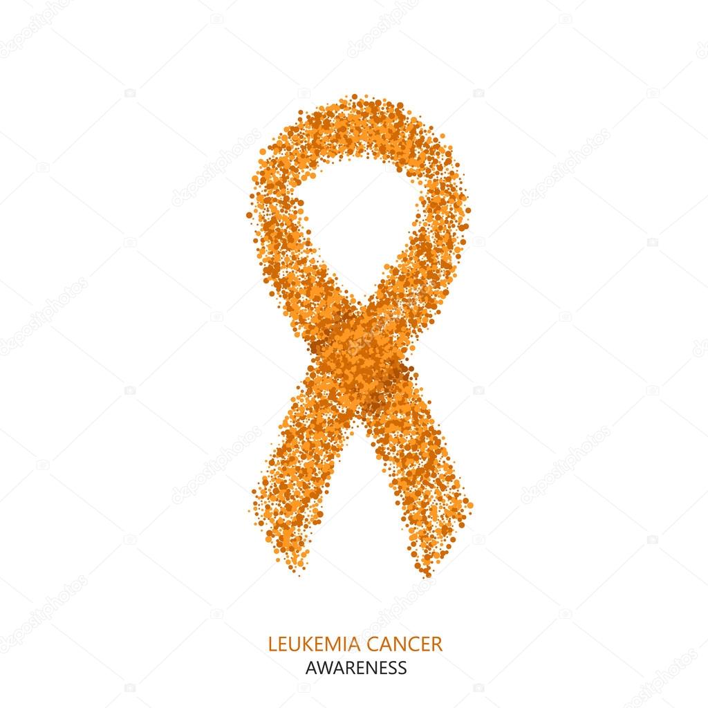 Orange Cancer Ribbon Vector Orange Ribbon Immune Cancer Awareness Icon