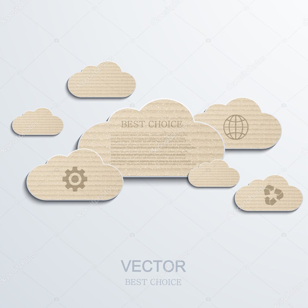 Vector modern clouds infographic background. Stock Vector by ©trambo ...