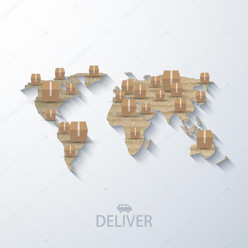 Vector modern concept delivery background. Stock Vector Image by ...