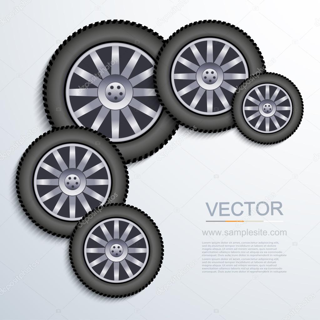 Vector modern wheels background. Stock Vector Image by ©trambo #54020367