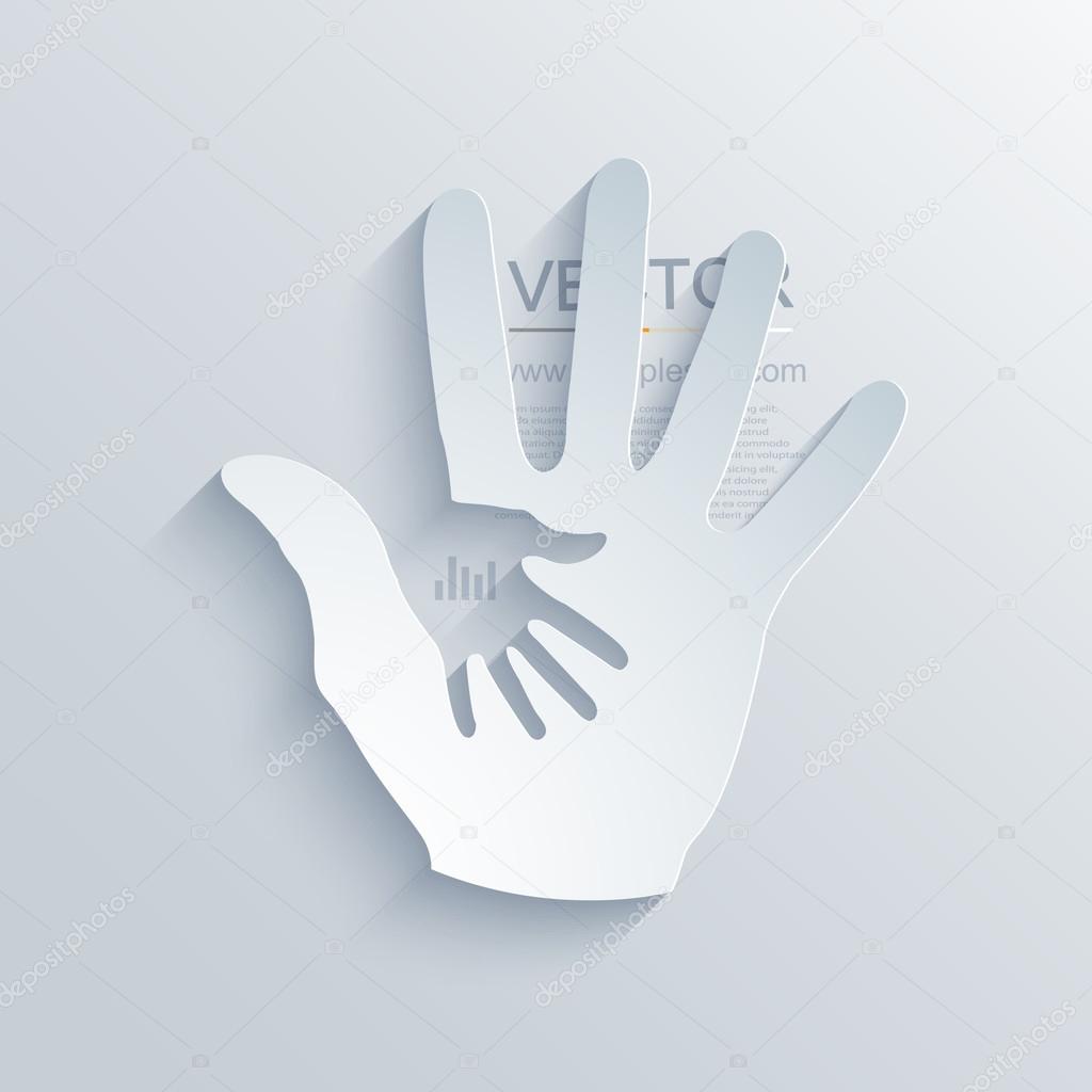 Vector modern hands icon background Stock Vector Image by ©trambo #56008295