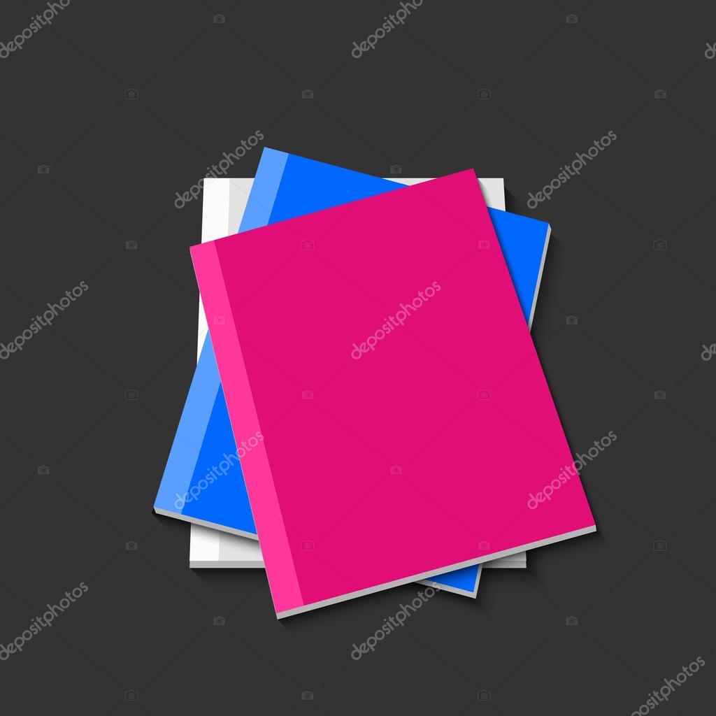 Vector modern books on gray background. Stock Vector Image by ©trambo ...