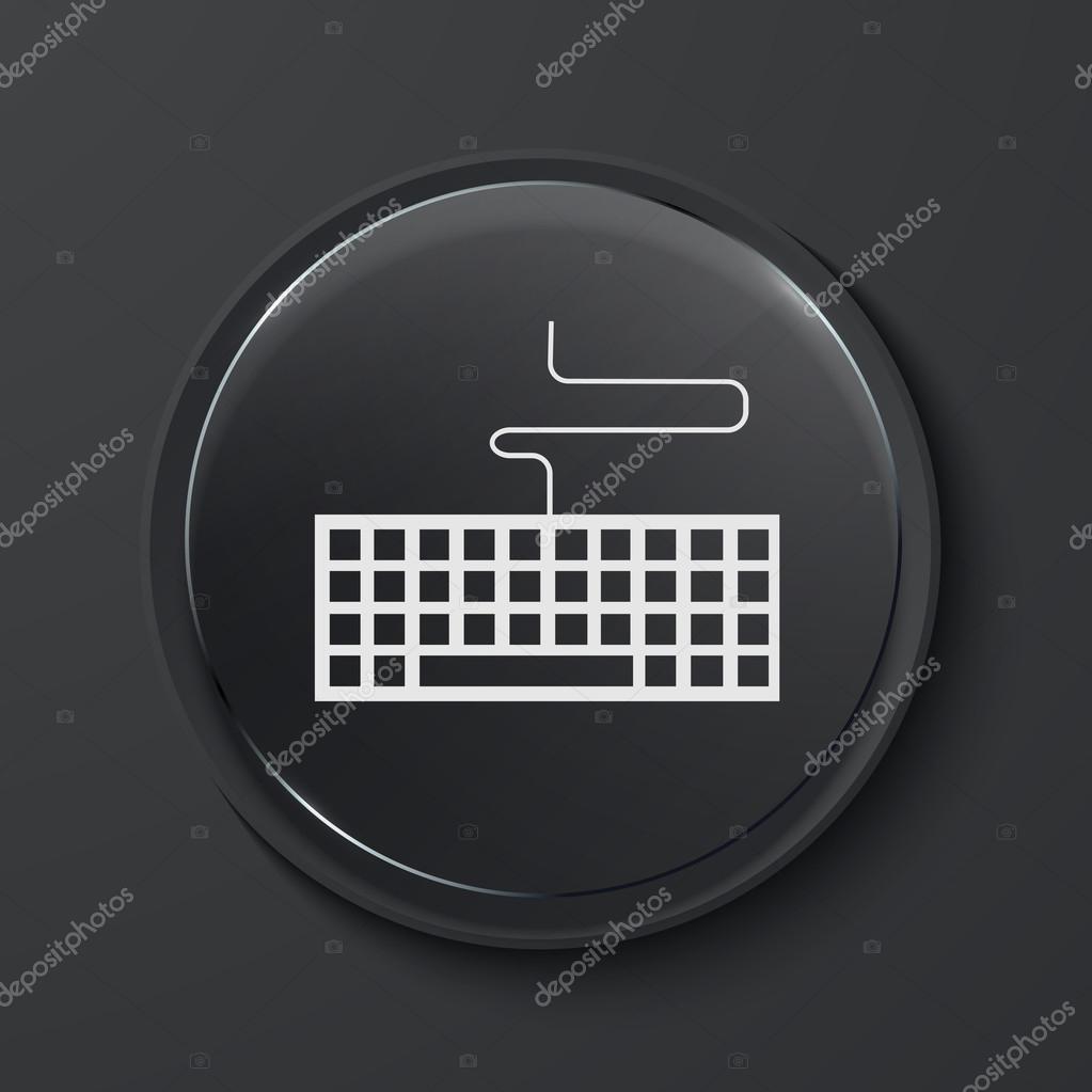 Vector modern black glass circle icon. Stock Vector by ©trambo 60069923