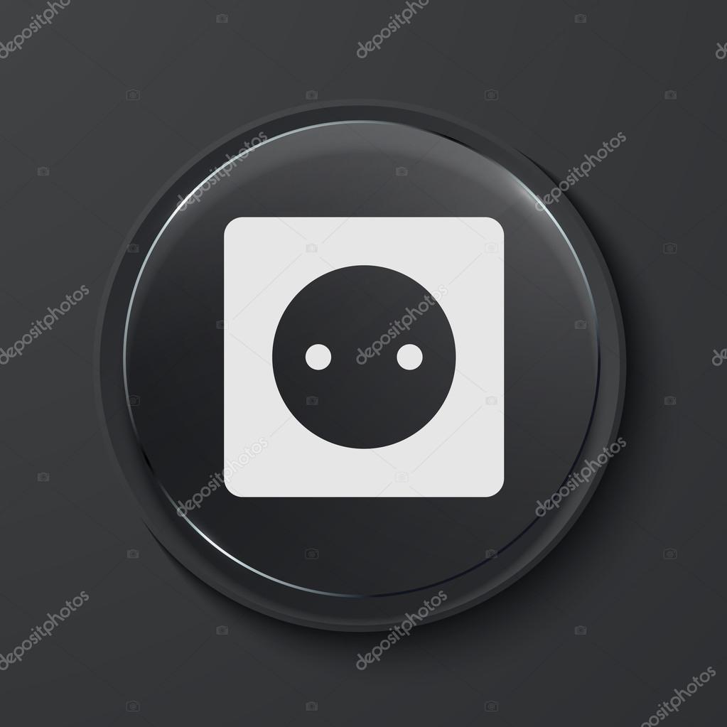 Vector modern black glass circle icon. Stock Vector Image by ©trambo ...