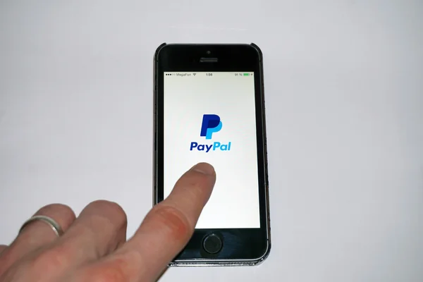 PayPal app open in the mobile Iphone - Stock Image - Everypixel