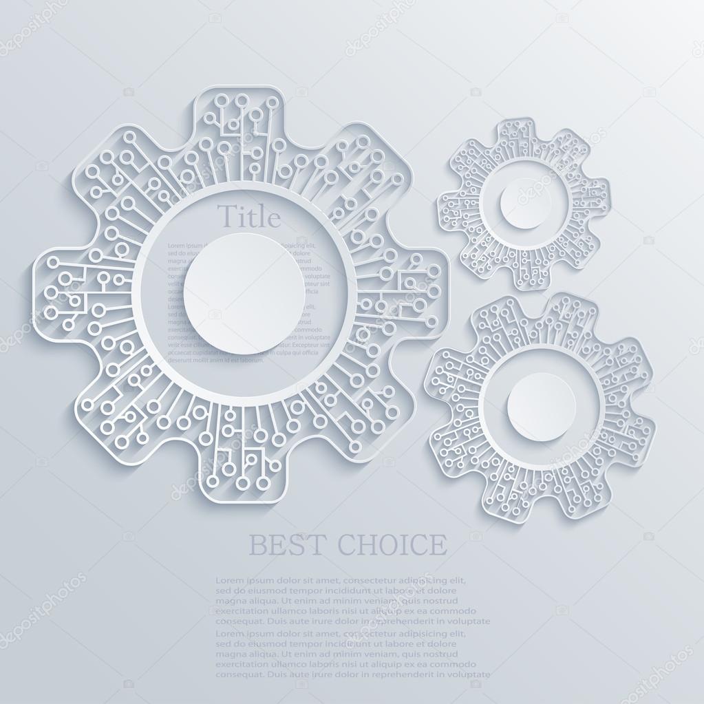 Vector modern concept mechanism and circuit board Stock Vector by ...