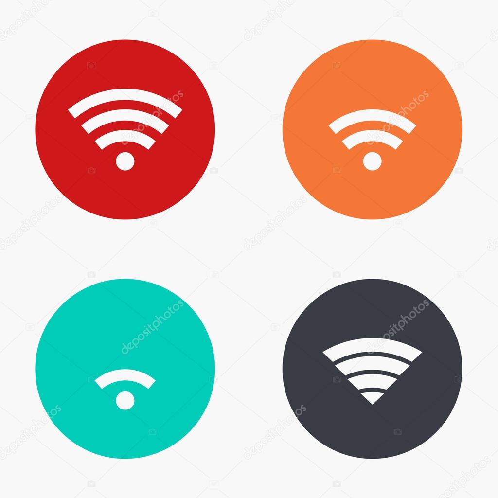 Vector modern wi fi colorful icons set Stock Vector Image by ©trambo ...