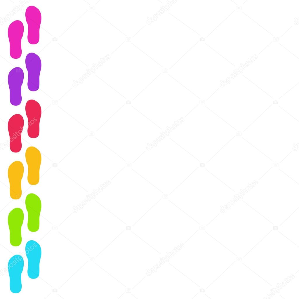 Vector modern colorful footprint background. Stock Vector Image by ...