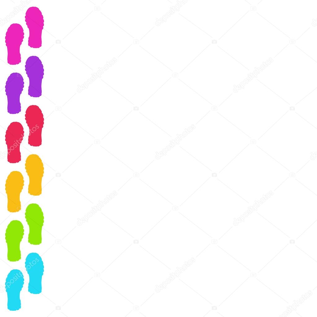 Vector modern colorful footprint background. Stock Vector by ©trambo ...