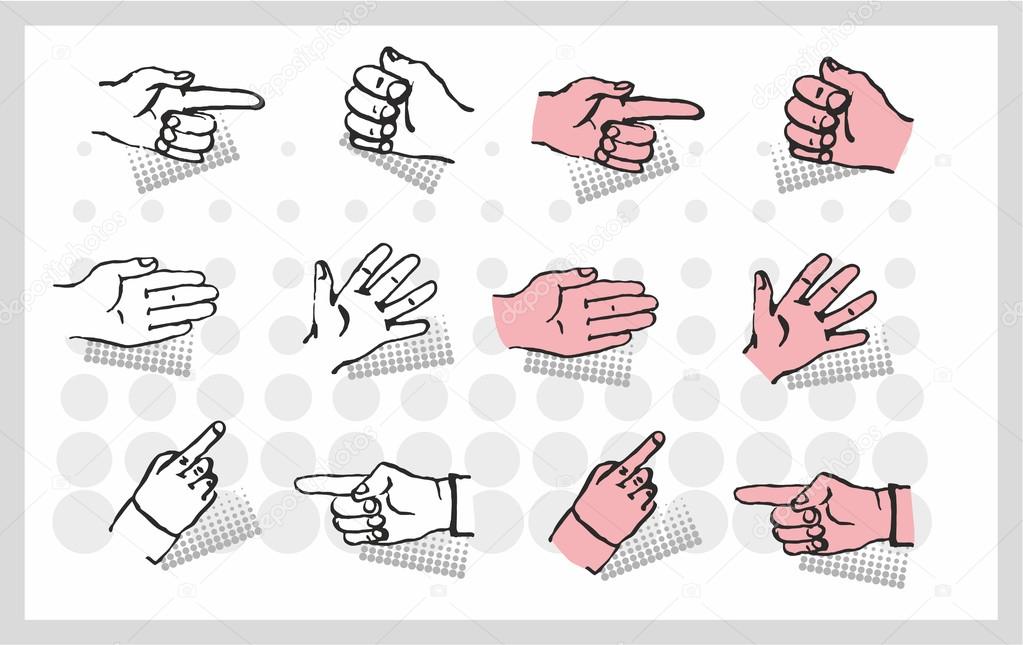 Pointers as hands Stock Vector Image by ©vellas #86891082
