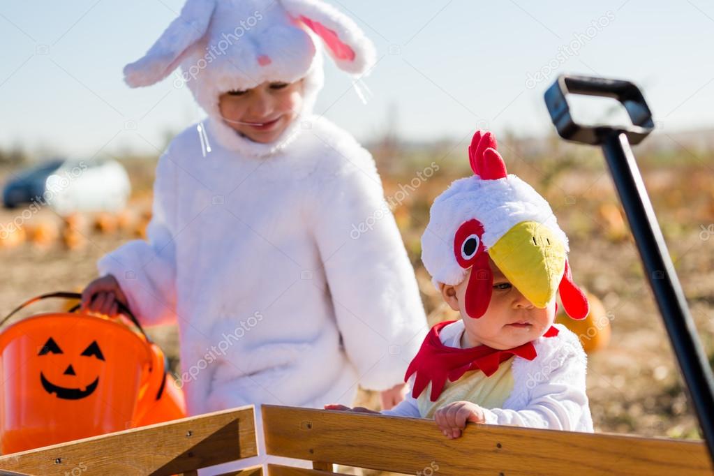 Cute kids in Halloween costumes — Stock Photo © urban_light #56261331