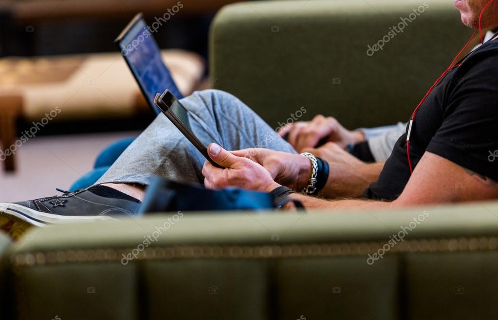 People reading on tablets Stock Photo by ©urban_light 58834719