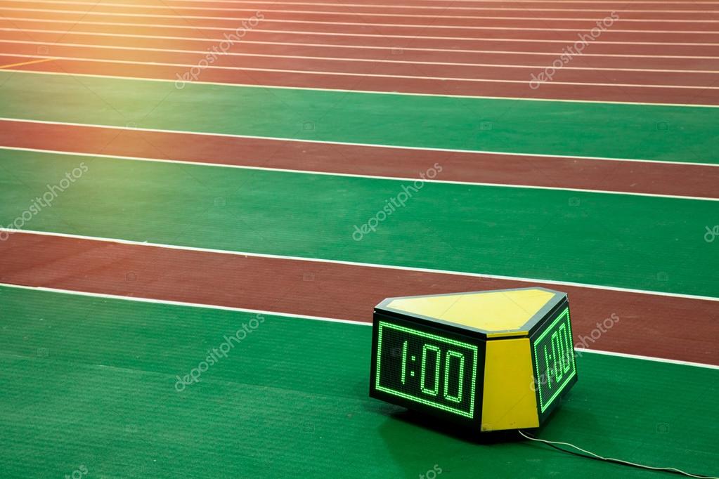 Runner stopwatch chronometer athletic track Stock Photo by ©redstone ...