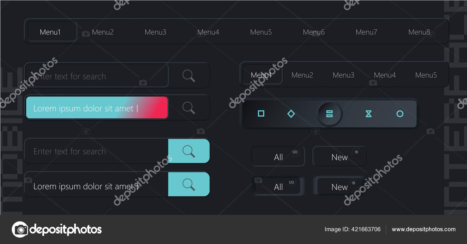 Interfejs Użytkownika Neumorficzny Zestaw Projektowy Stylem Neumorfizmu ...