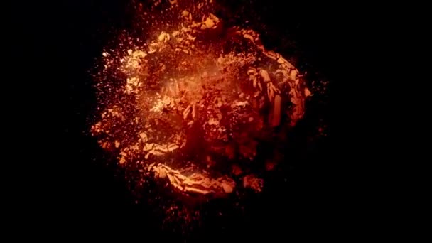 Gold powder burst. Black background Stock Video Footage by ©puzurin ...