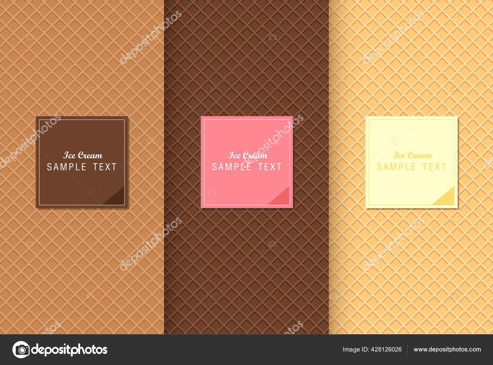 Flowing Ice Cream Wafer Texture Sweet Food Vector Background Design ...