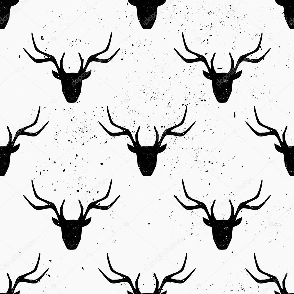 Deer Head Silhouette Patterns