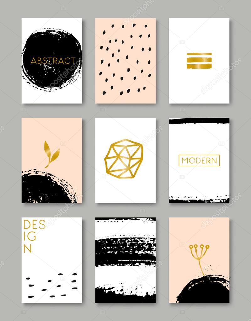 Hand Drawn Greeting Cards Collection Stock Vector Image by ©ivaleks ...