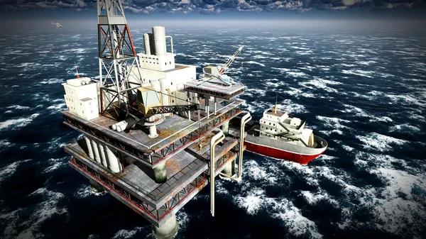Oil rig platform Stock Photo by ©DarioStudios 15875071