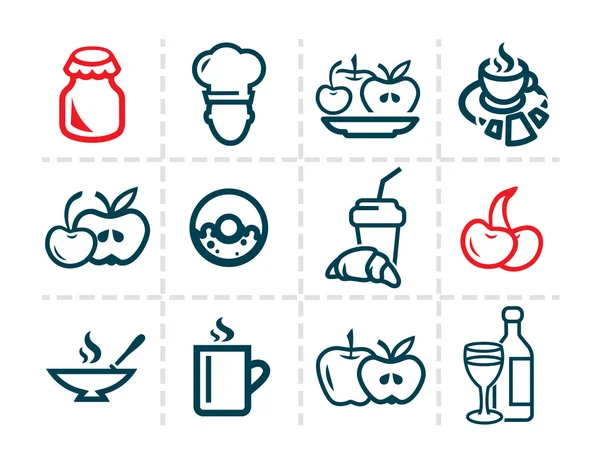 Simple food icons set — Stock Vector © Chistoprudnaya #64732557