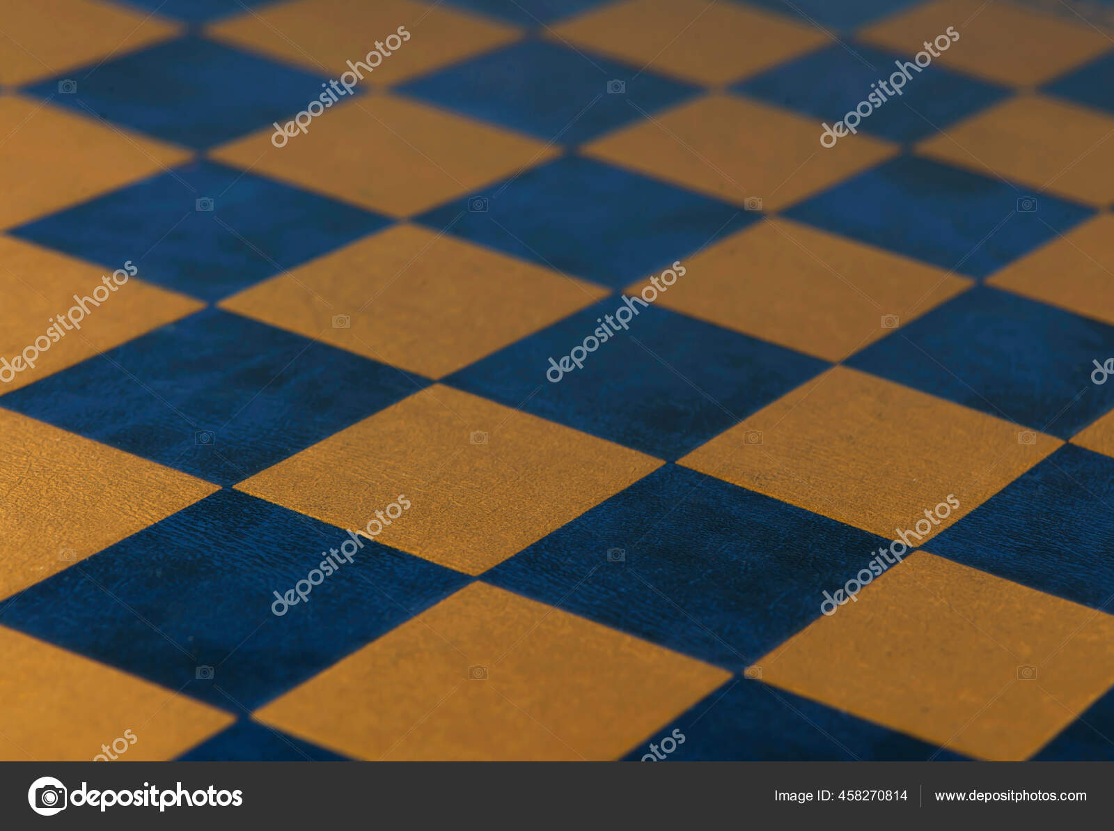 Chess Board Leather Checkered Texture Background Blue Gold Color Stock ...
