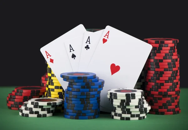Chips and two aces Stock Photo by ©cookelma 2371258