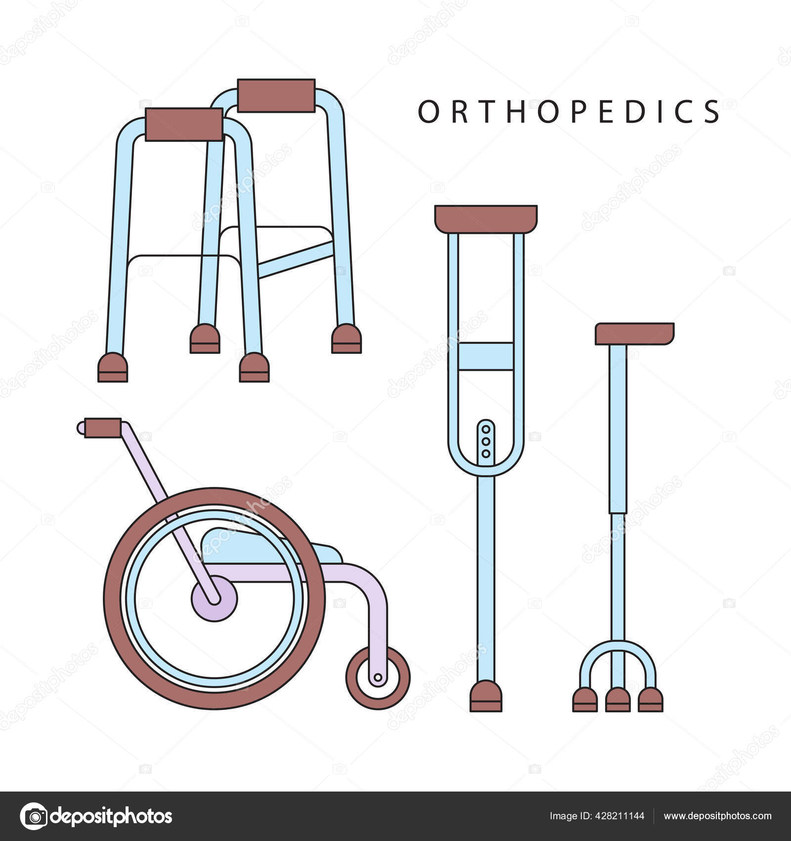 Diseño de la tienda de ortopedia. Ilustración vectorial de moda Vector ...