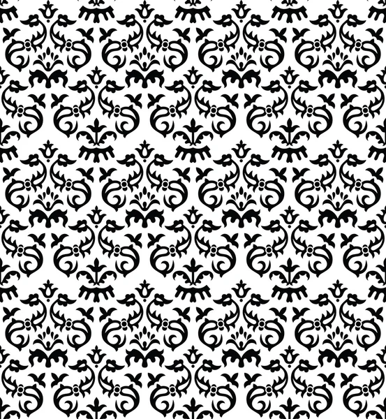 Seamless Black and White Damask Pattern — Stock Vector © bellas_loft ...